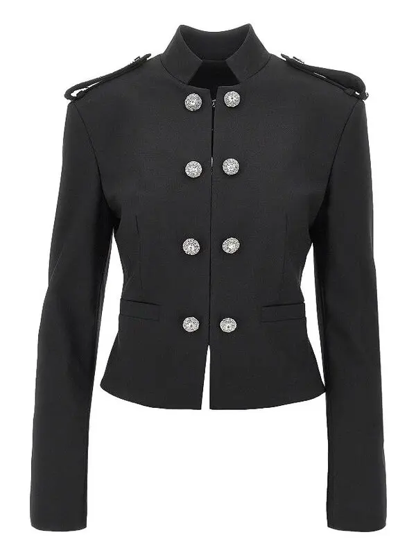 Pinko Embellished Epaulette Jacket - Black