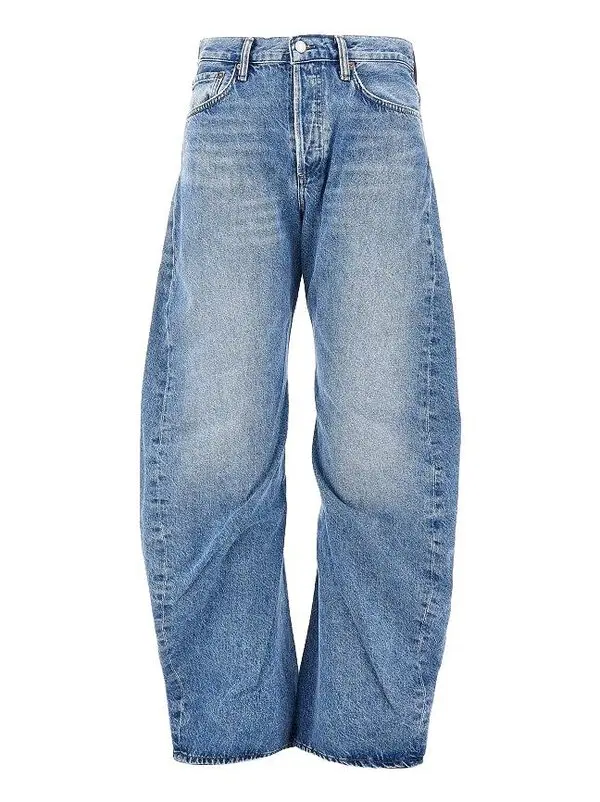 AGOLDE Cotton Denim Spiral Jeans - Blue