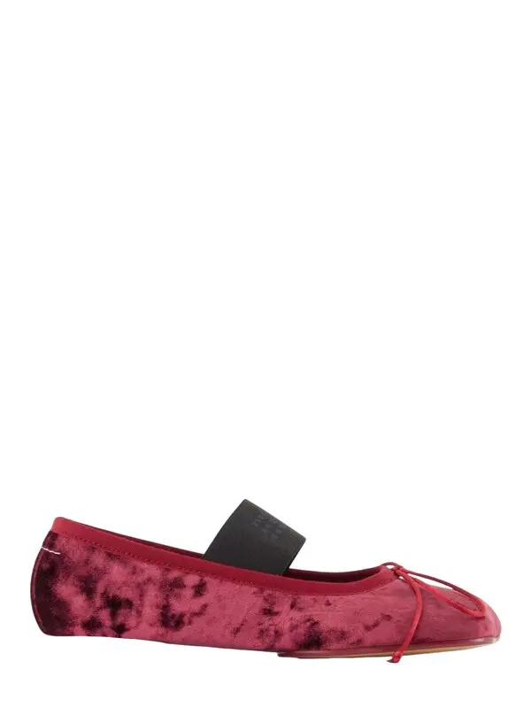 MAISON MARGIELA Square Toe Ballet Flats - Red