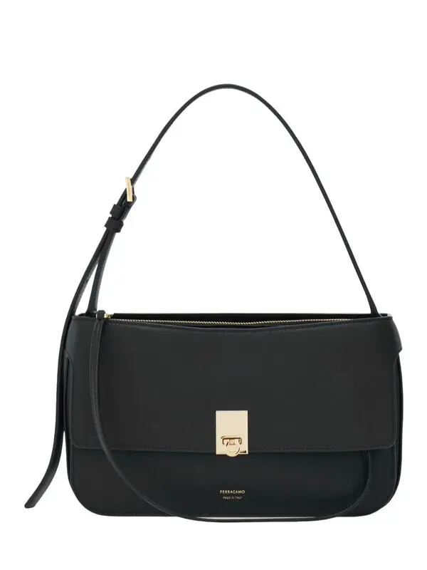 FERRAGAMO Cara Mini Shoulder Bag - Black