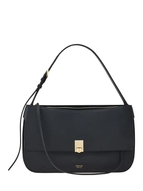 FERRAGAMO Cara Shoulder Bag - Black