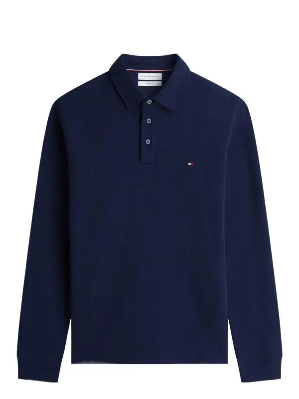 Tommy Hilfiger Solid Color Polo Shirt - Black