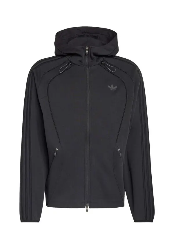 ADIDAS ORIGINALS Hooded Full Zip Sweatshirt - Black