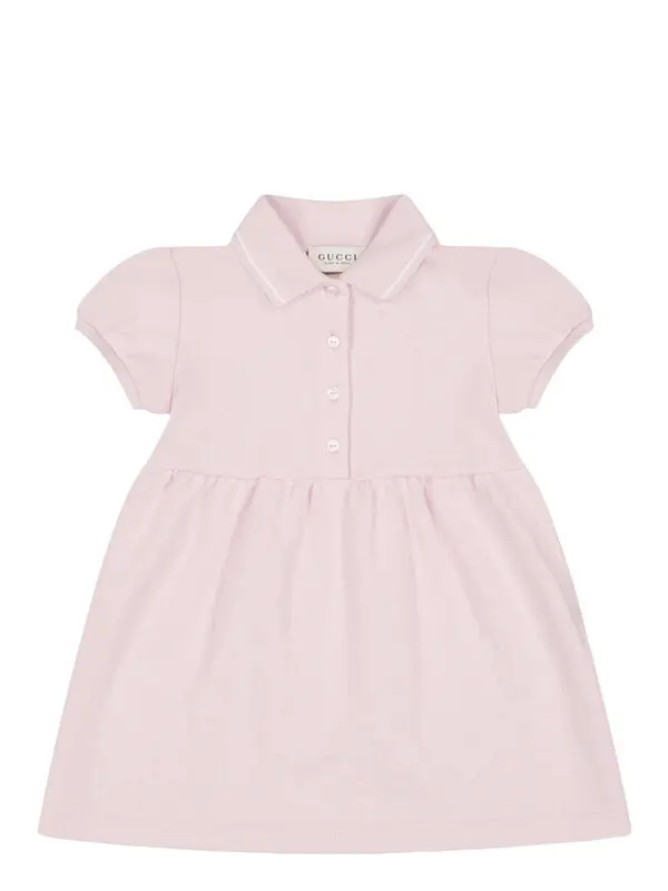 Gucci Short Sleeve Polo Dress - Pink