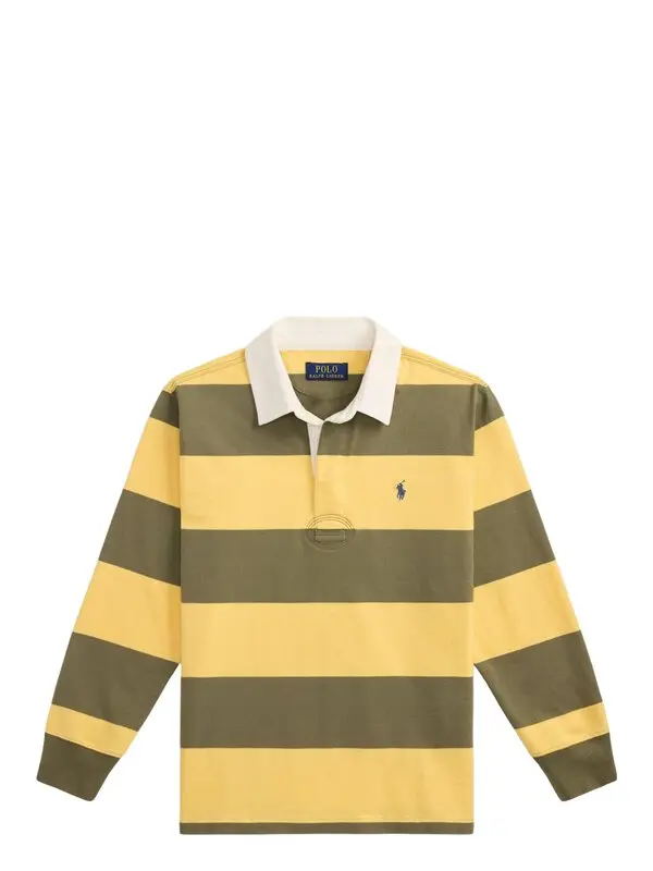 Polo Ralph Lauren Long Sleeve Striped Rugby Shirt - Yellow