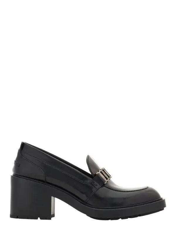 FERRAGAMO Vara Loafers With Chain Detail - Black