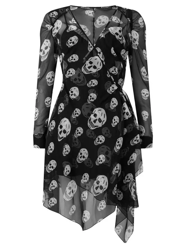 Alexander McQueen Printed Dress - Black