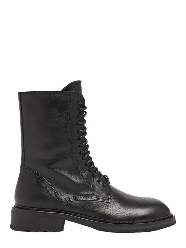 ANN DEMEULEMEESTER Calf Boots With Lace-up Closure - Black