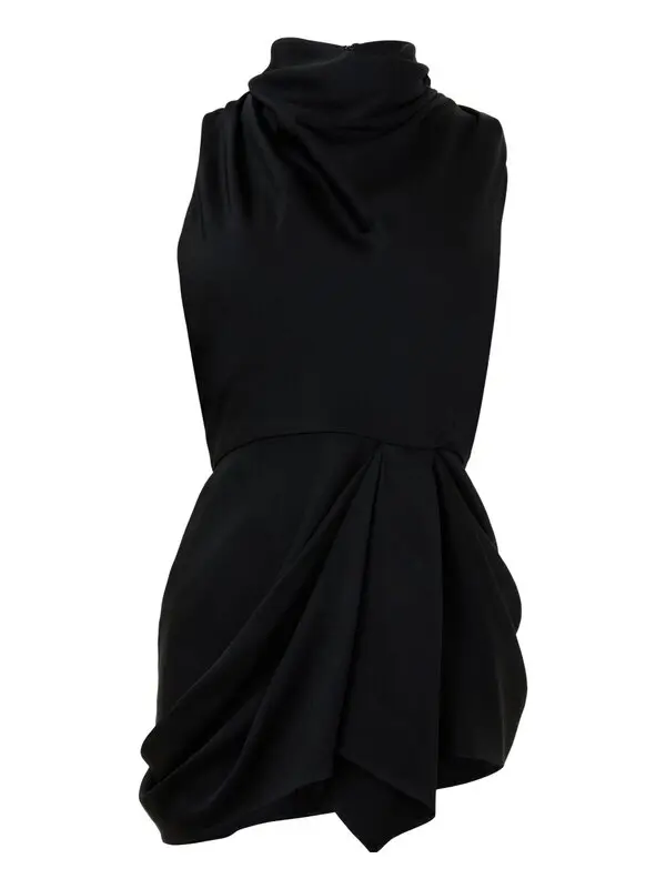 Givenchy Draped High Neck T-shirt - Black