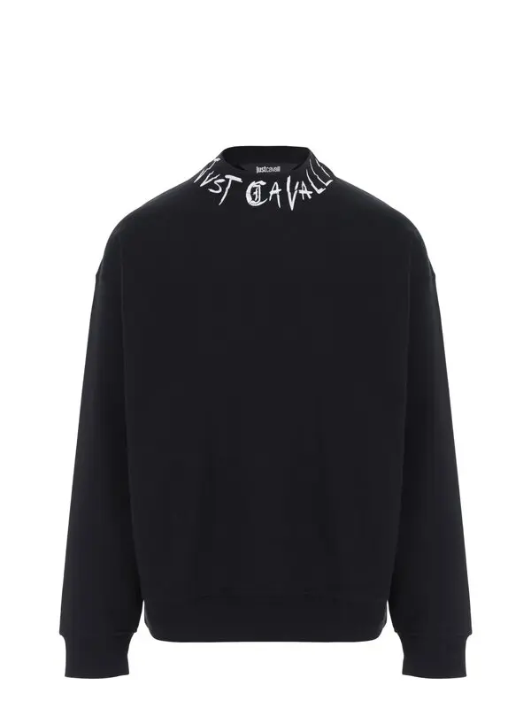 Just Cavalli Logo Crewneck Sweatshirt - Black
