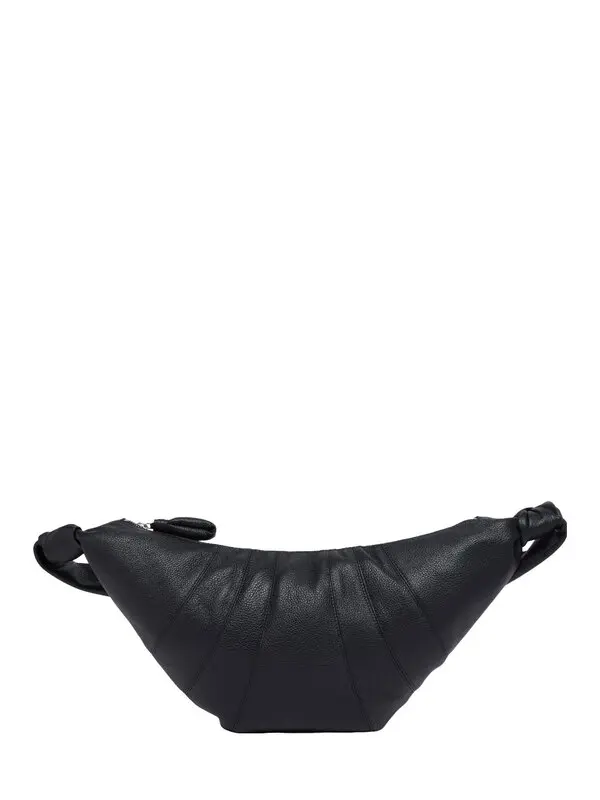 LEMAIRE Medium Grained Leather Bag - Black