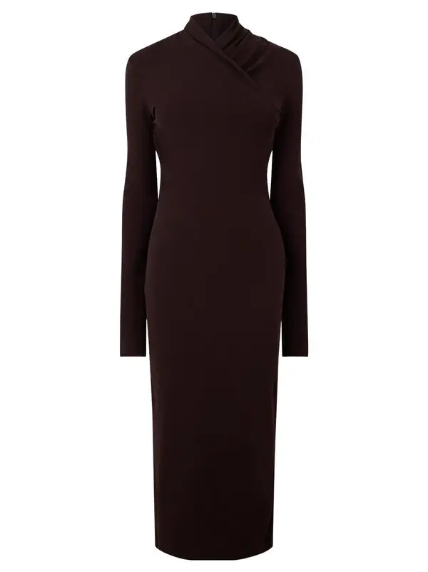 Max Mara Long Sleeve Midi Dress - Black