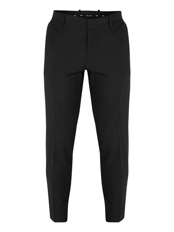Hugo Boss Button-zip Waist Tailored Suit Trousers - Black