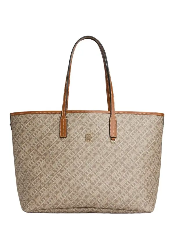 Tommy Hilfiger Monogram Print Tote Bag - Nude