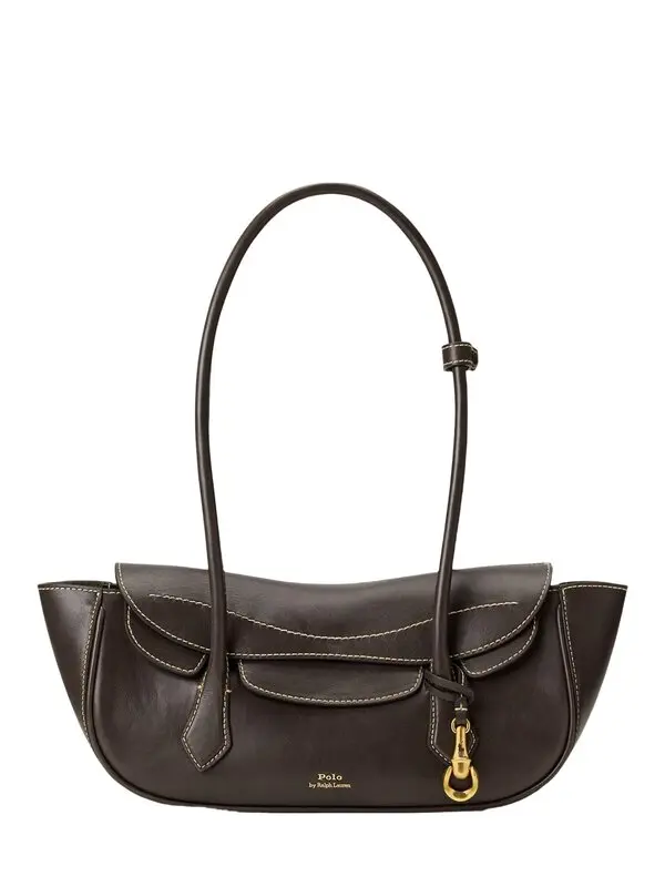 Polo Ralph Lauren Blaize Leather Shoulder Bag - Black