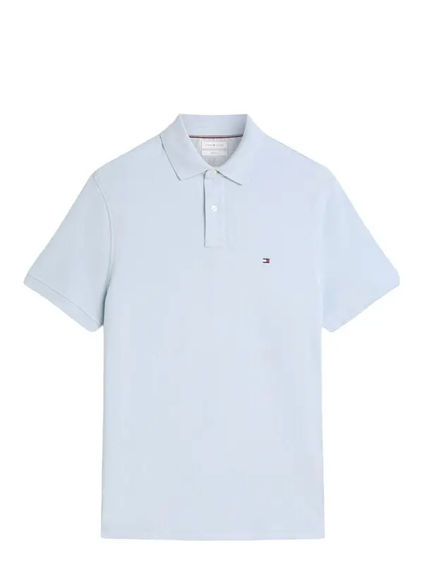Tommy Hilfiger Solid Color Polo Shirt - Blue