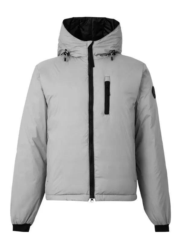 Canada Goose Lodge Hooded Short Puffer Jacket - Gray