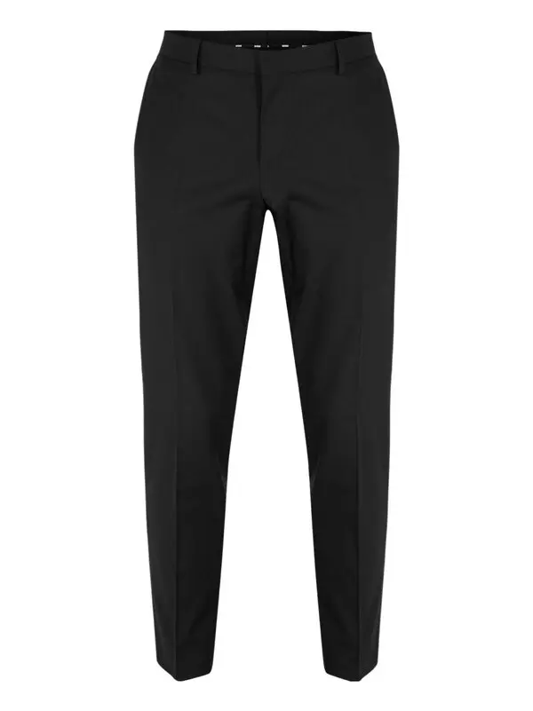 Hugo Boss Button-zip Waist Tailored Suit Trousers - Black