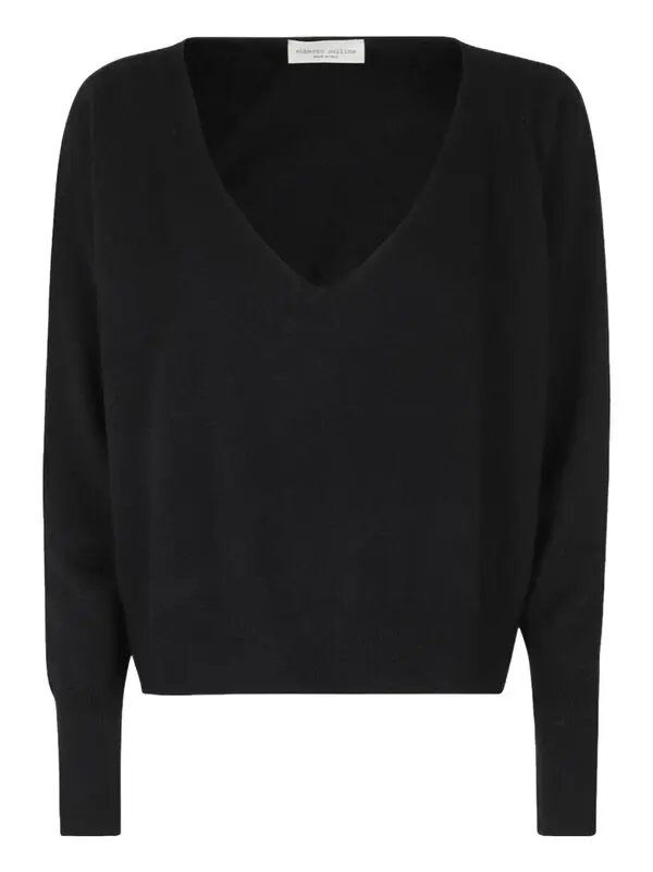ROBERTO COLLINA V-neck Knit Sweater - Black