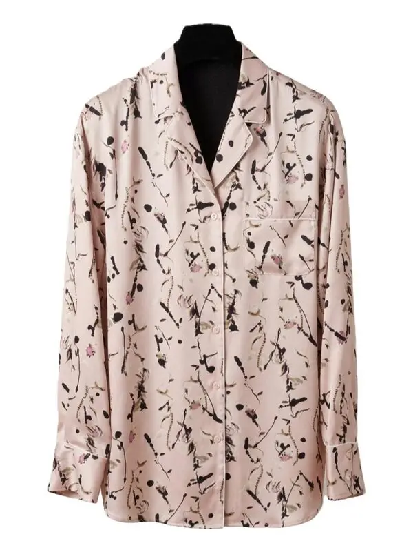 Sportmax Long-sleeved Printed Shirt - Nude