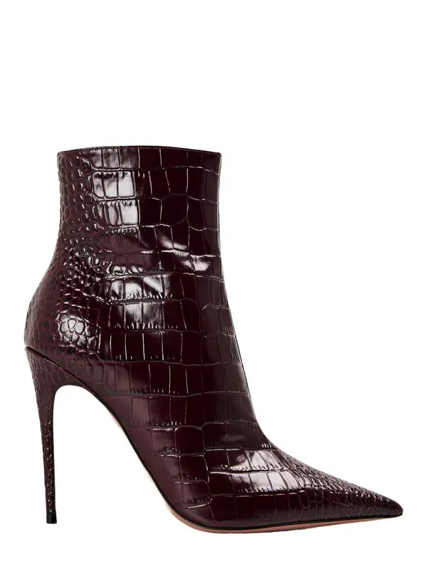 Paris Texas Stiletto Heel Ankle Boots - Black