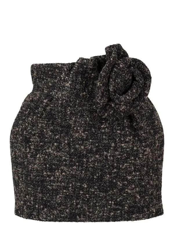 Magda Butrym Mini Skirt With Gathered Waist Detail - Black