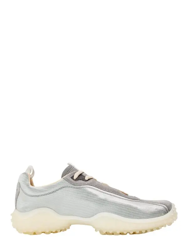 Miu Miu Metallic Mesh Low Top Sneakers - White