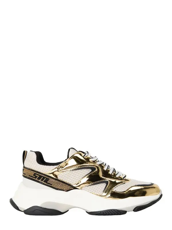 Steve Madden Metallic Paneled Chunky Sneakers - White