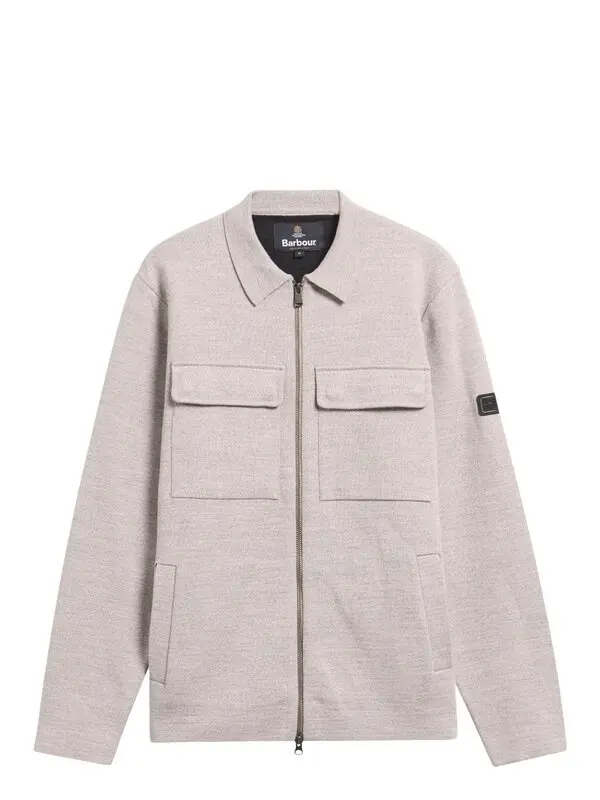 Barbour Collared Zip-up Knit Jacket With Patch Pockets - No
