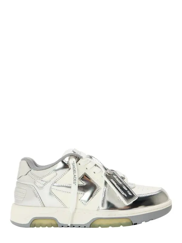 Off-White Metallic Panel Low Top Sneakers - No