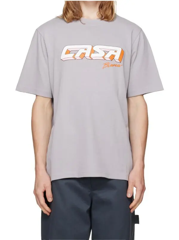 Casablanca 3d Graphic Print Shortsleeve Tshirt - Grey