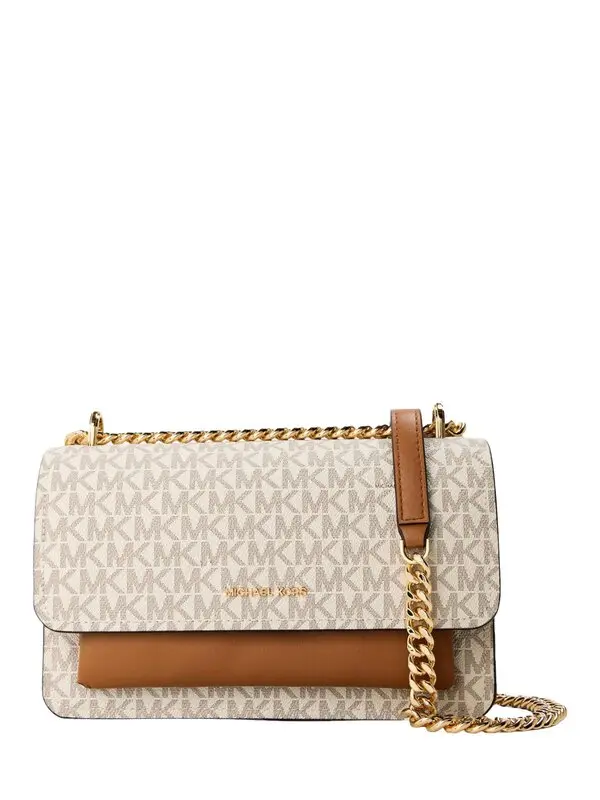 Michael Kors Flap Spliced Crossbody Bag - Nude