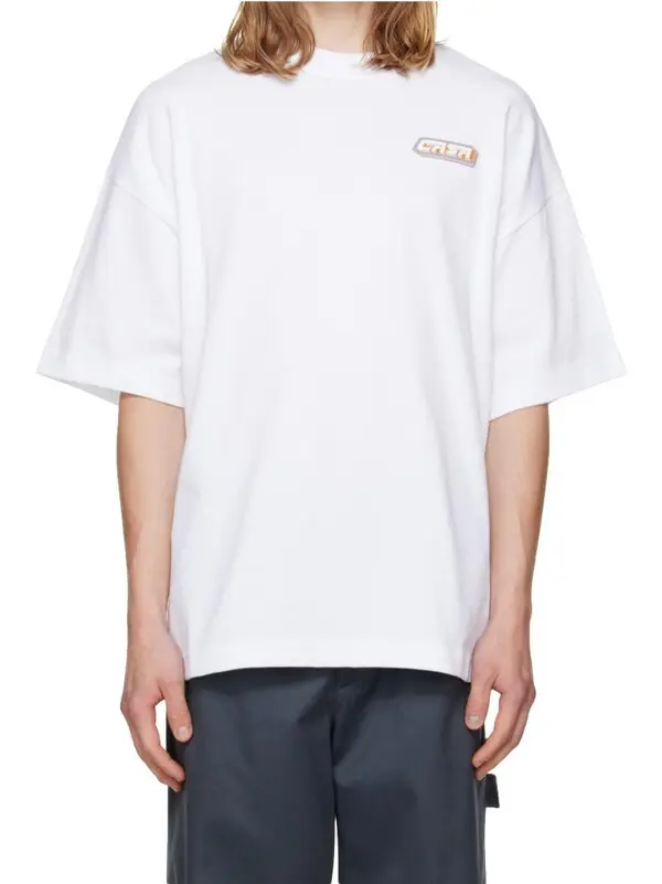Casablanca Small Logo Print Oversized Tshirt - White
