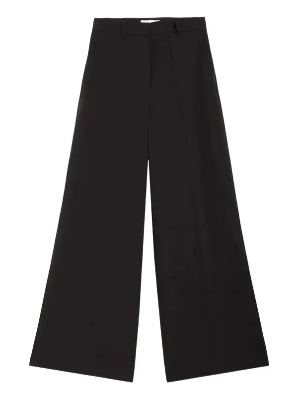 ERMANNO FIRENZE Wide-leg Pleated Trousers - Black