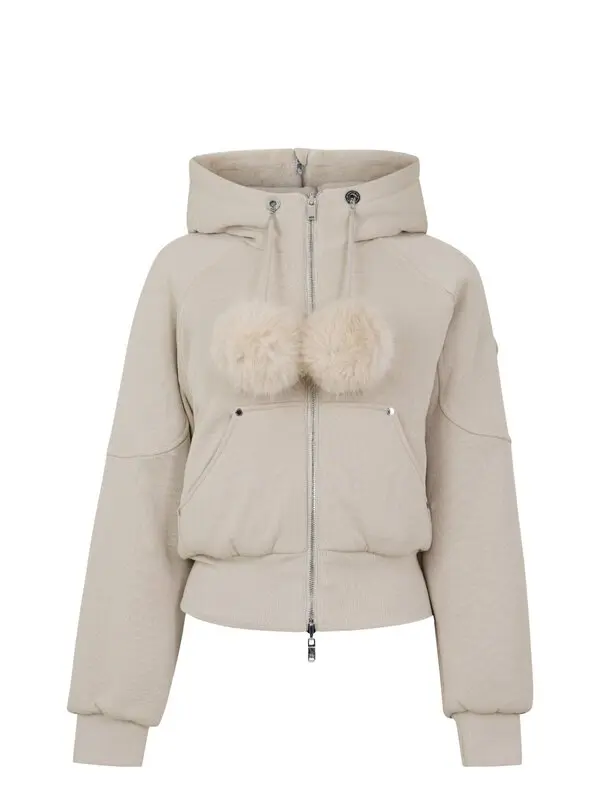 Moose Knuckles Cropped Hooded Jacket With Pompom Accents - No