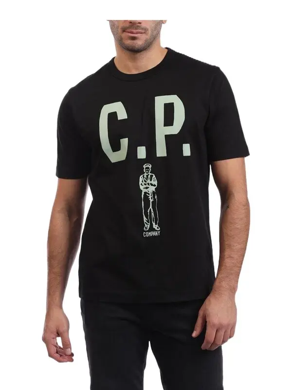 C.P. COMPANY Printed T-shirt - Black