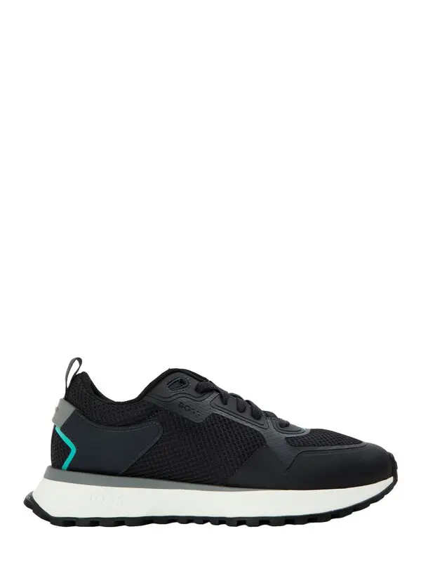 Hugo Boss Mesh Panel Casual Lace-up Sneakers - Blue