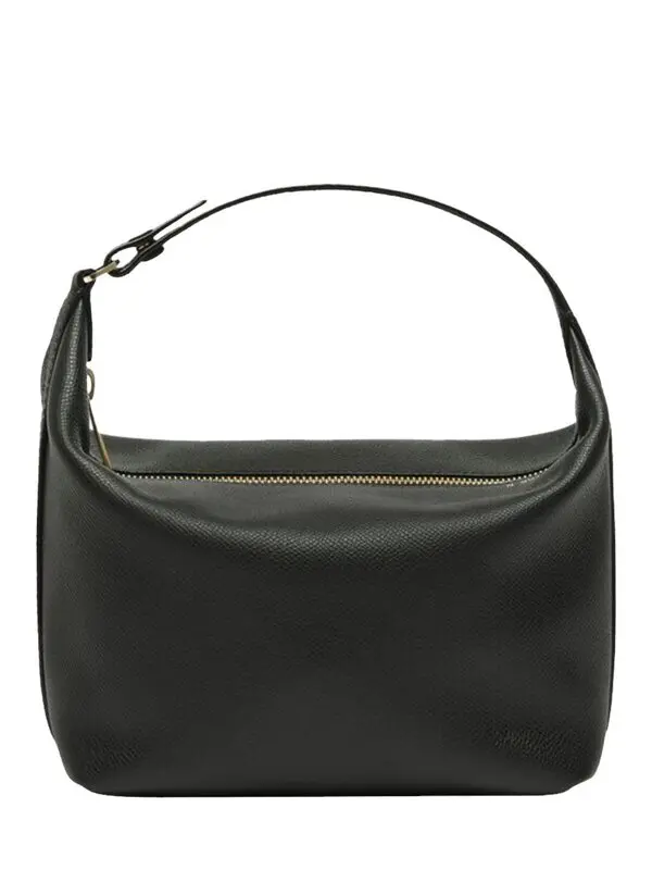 VALEXTRA Small Grained Leather Crossbody Bag - Black
