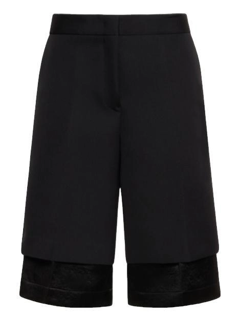 JIL SANDER High-waisted Wide-leg Shorts With Rolled Hem - Black