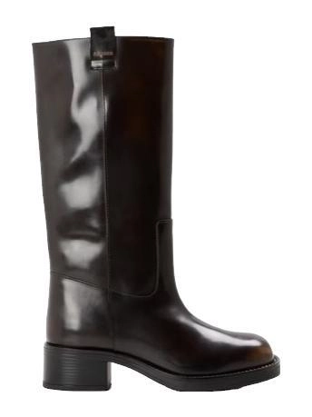 ALOHAS Tall Boots With Block Heel - Brown