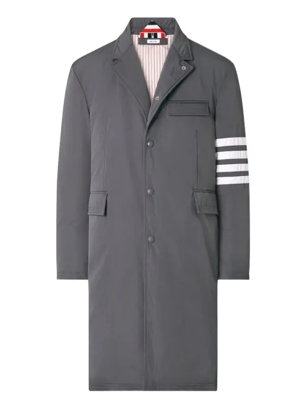 Thom Browne 4-bar Down-filled Overcoat - Grey