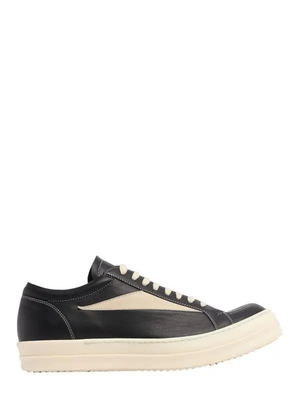 Rick Owens Leather Lace Up Sneakers - Multicolor