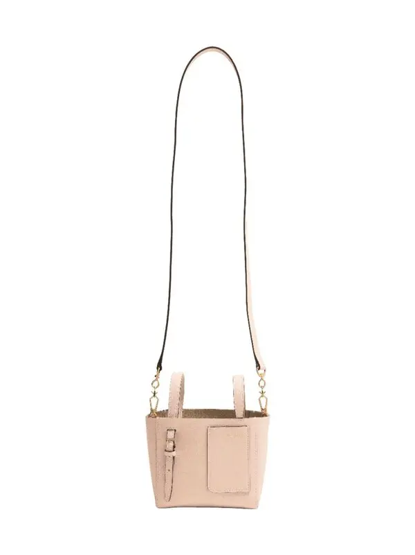 VALEXTRA Small Grained Leather Crossbody Bag - Pink