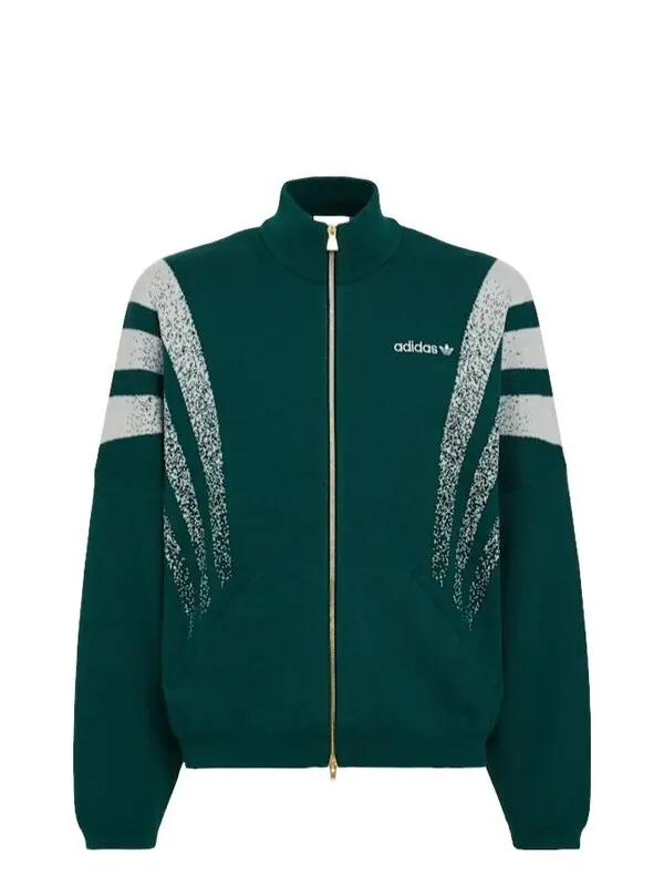 ADIDAS ORIGINALS Zip Up Knit Sweater With Graphic Details - No