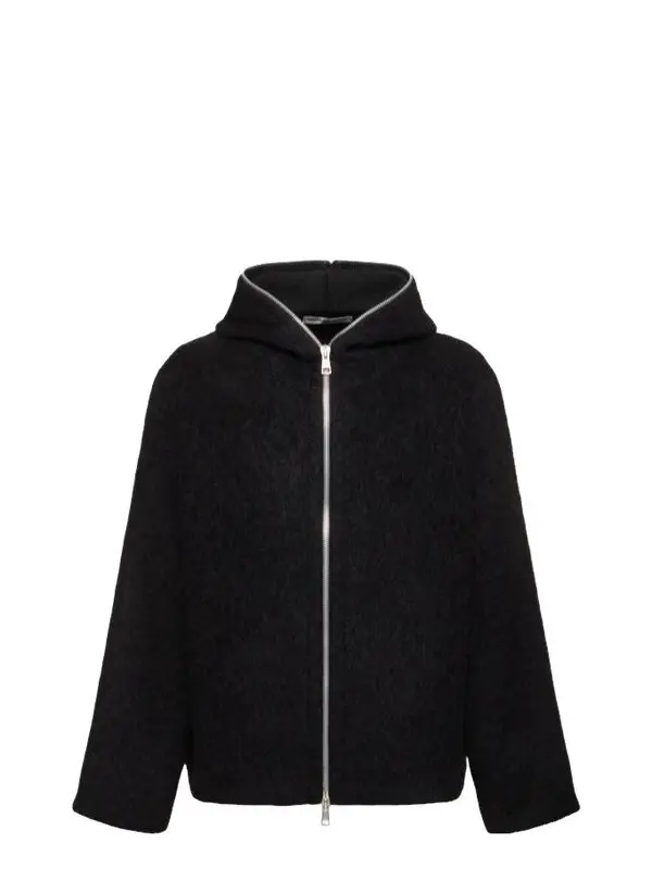Our Legacy Oversized Hooded Knit Sweater - Black