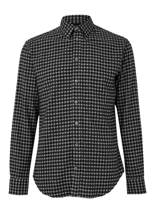 Emporio Armani Plaid Shirt - Black