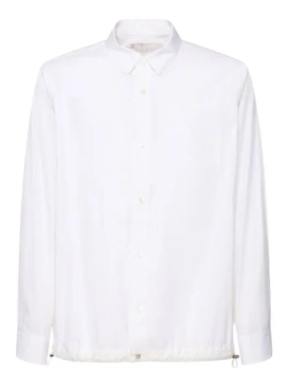 Sacai Longsleeve Drawstring Shirt - White