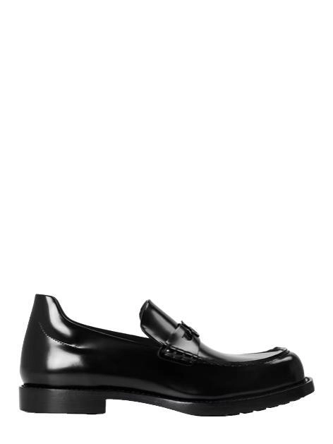 Balenciaga Square-toe Carved Loafers - Black
