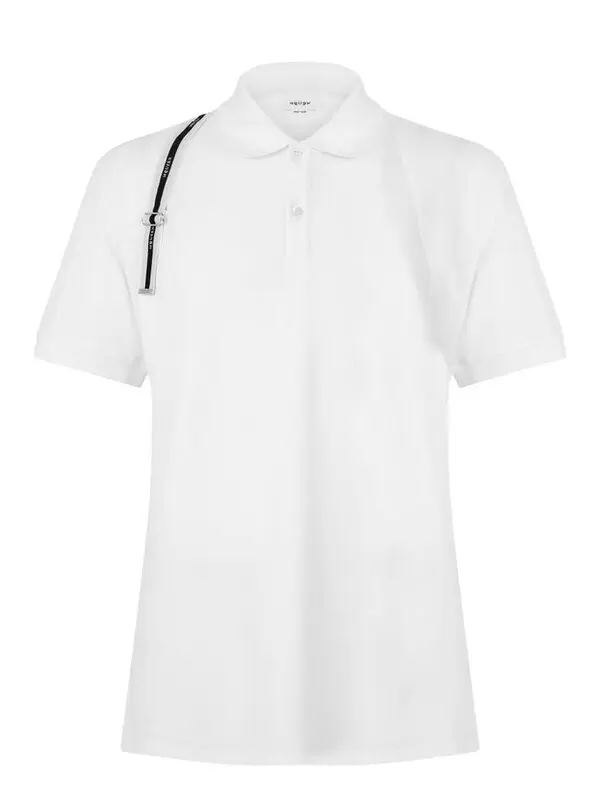 Alexander McQueen Collared Shortsleeve Polo Shirt - White