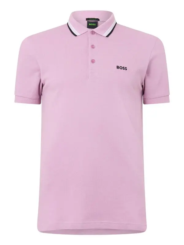Hugo Boss Solid Color Polo Shirt - Pink